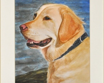 Yellow Lab Watercolor - Etsy