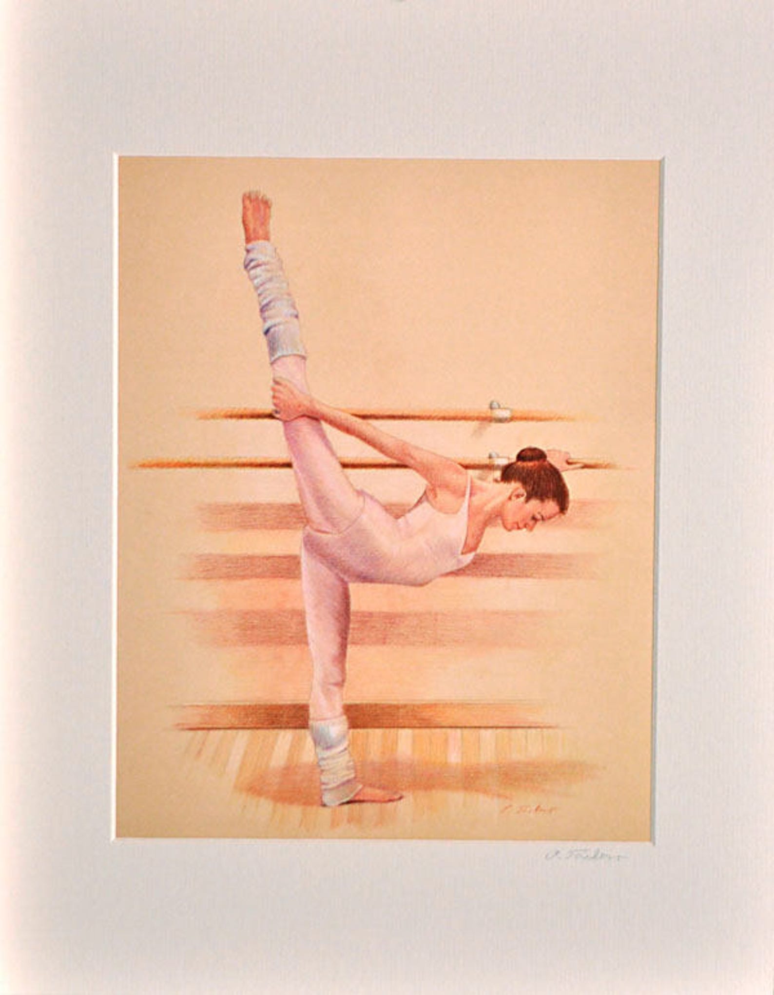 Ballet Dancer Art Ballerina Art Print Dancer at the Barre - Etsy