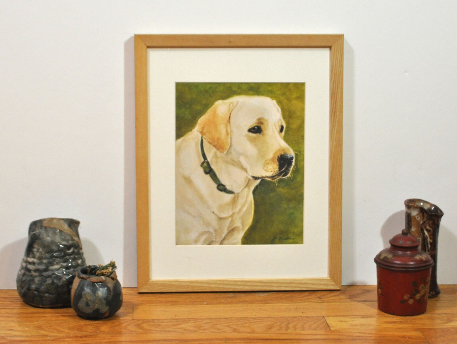 Yellow Labrador Retriever Print, Labrador Portrait Art Print, Yellow ...