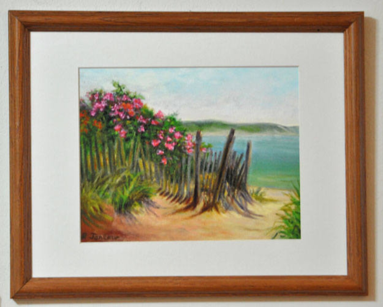 Cape Cod Beach Roses Art Print, Cape Cod Beach Landscape, Dune Fence ...