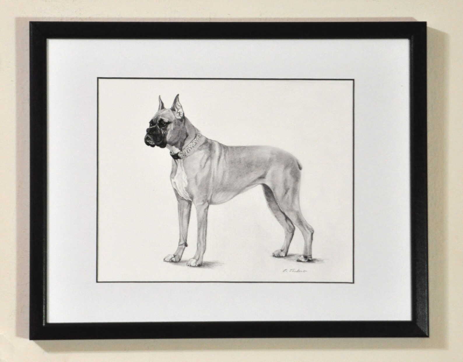 Boxer Dog Art Print Boxer Dog Pencil Drawing Dog Art Dog | Etsy