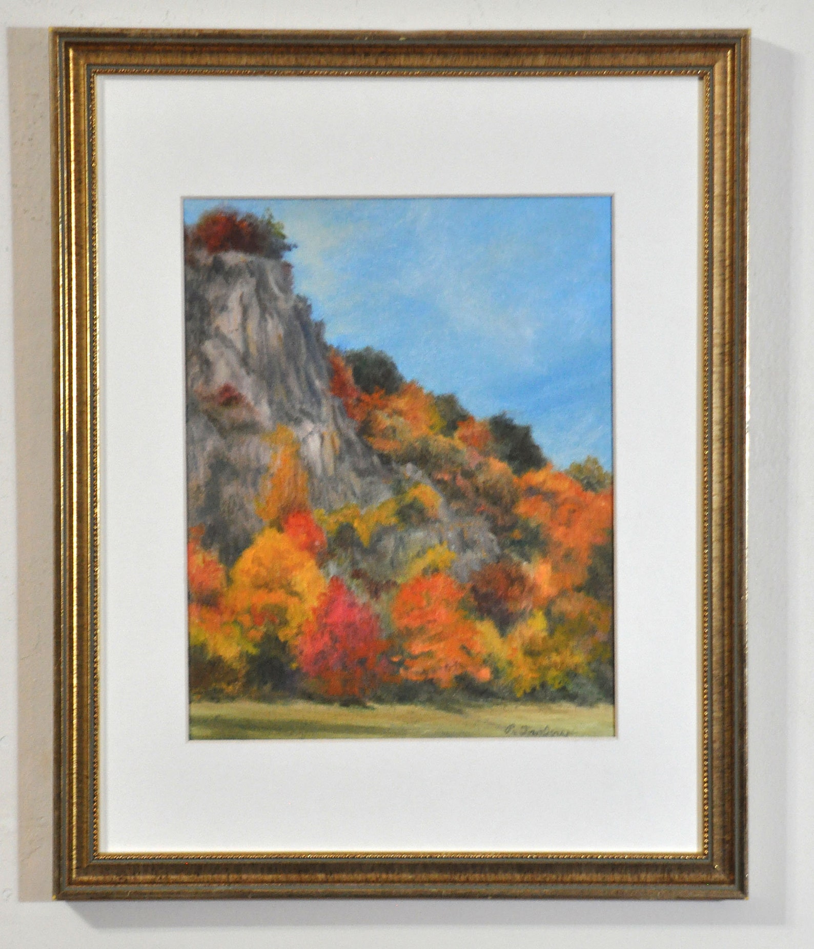 Hook Mountain Fall Landscape Art Print, Nyack, NY, Autumn Oil Painting ...