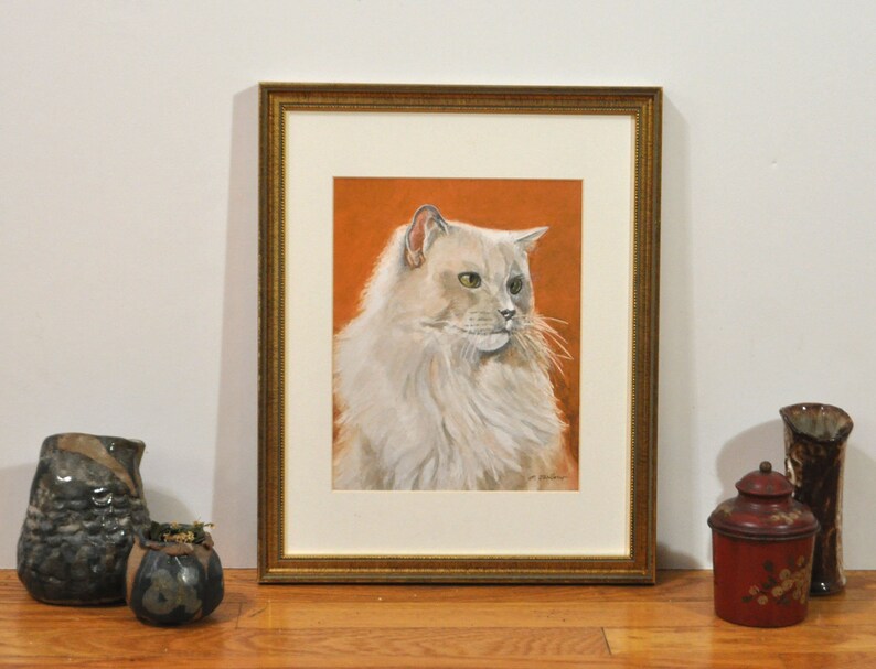 Ragdoll Cat Art, Ragdoll Cat Watercolor Print, Cat Portrait, White Long ...