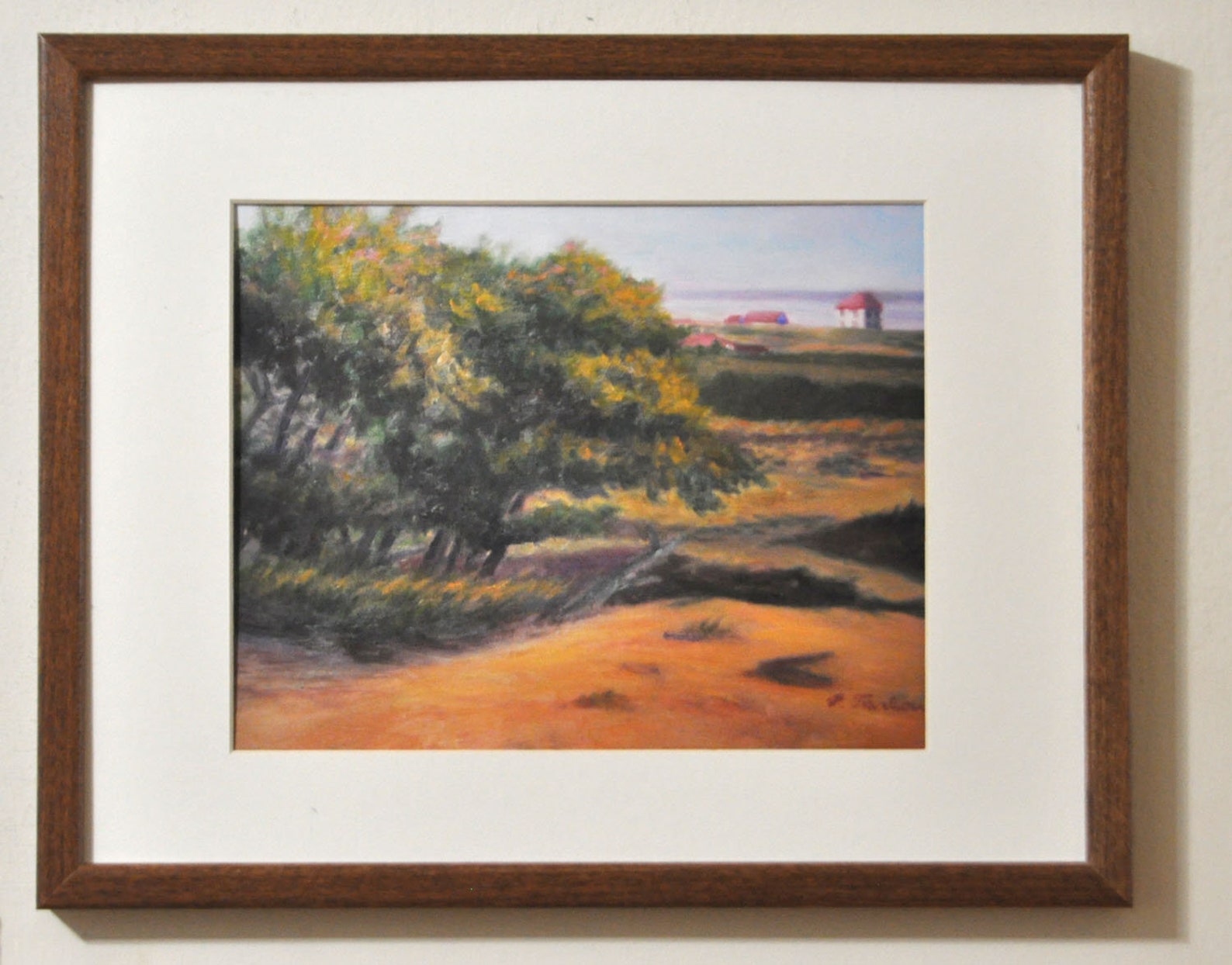 Cape Cod Dunes and Beach Houses Art Print Cape Cod Landscape | Etsy