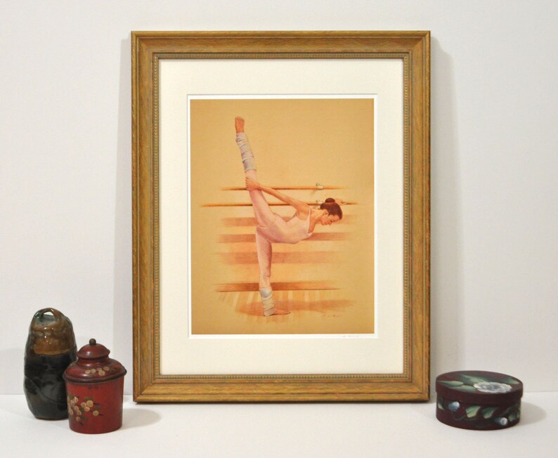 Ballet Dancer Art Ballerina Art Print Dancer at the Barre - Etsy