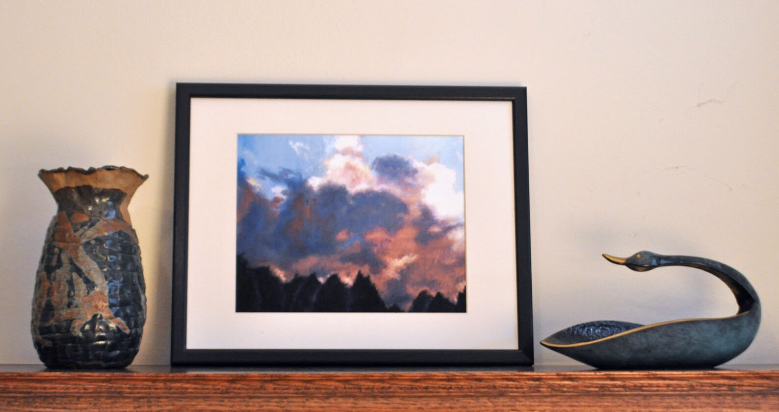 Dramatic Clouds Art Print Cloud Painting Sky Art Print | Etsy