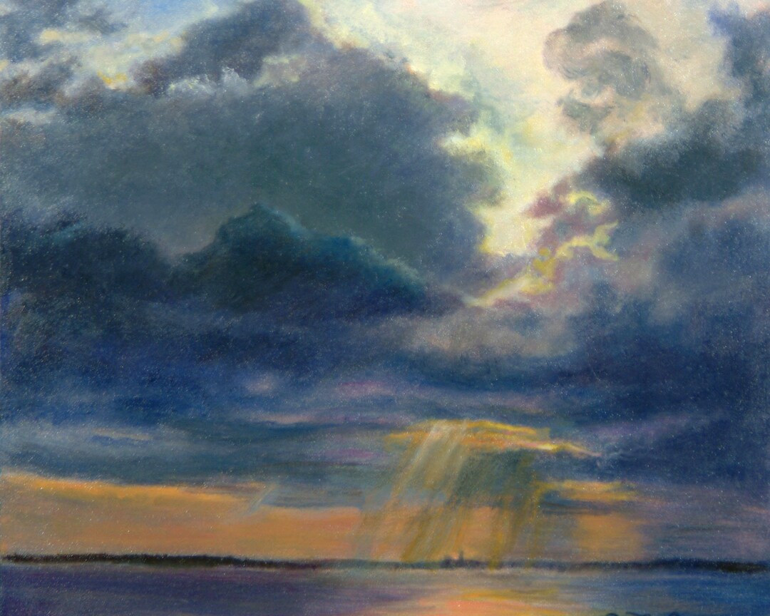 Cape Cod Sunset Art Print, Stormy Sky Over Provincetown Art, Stormy Sky ...
