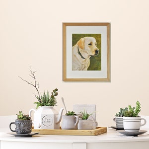 Yellow Labrador Retriever Print, Labrador Portrait Art Print, Yellow ...