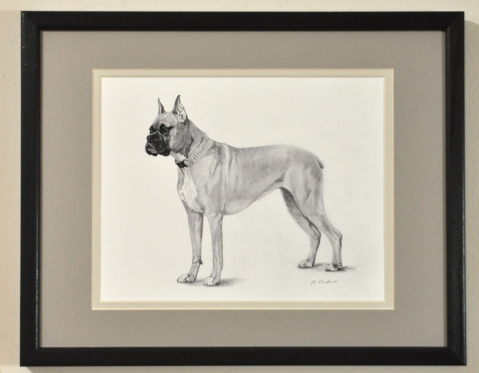 Boxer Dog Art Print Boxer Dog Pencil Drawing Dog Art Dog | Etsy