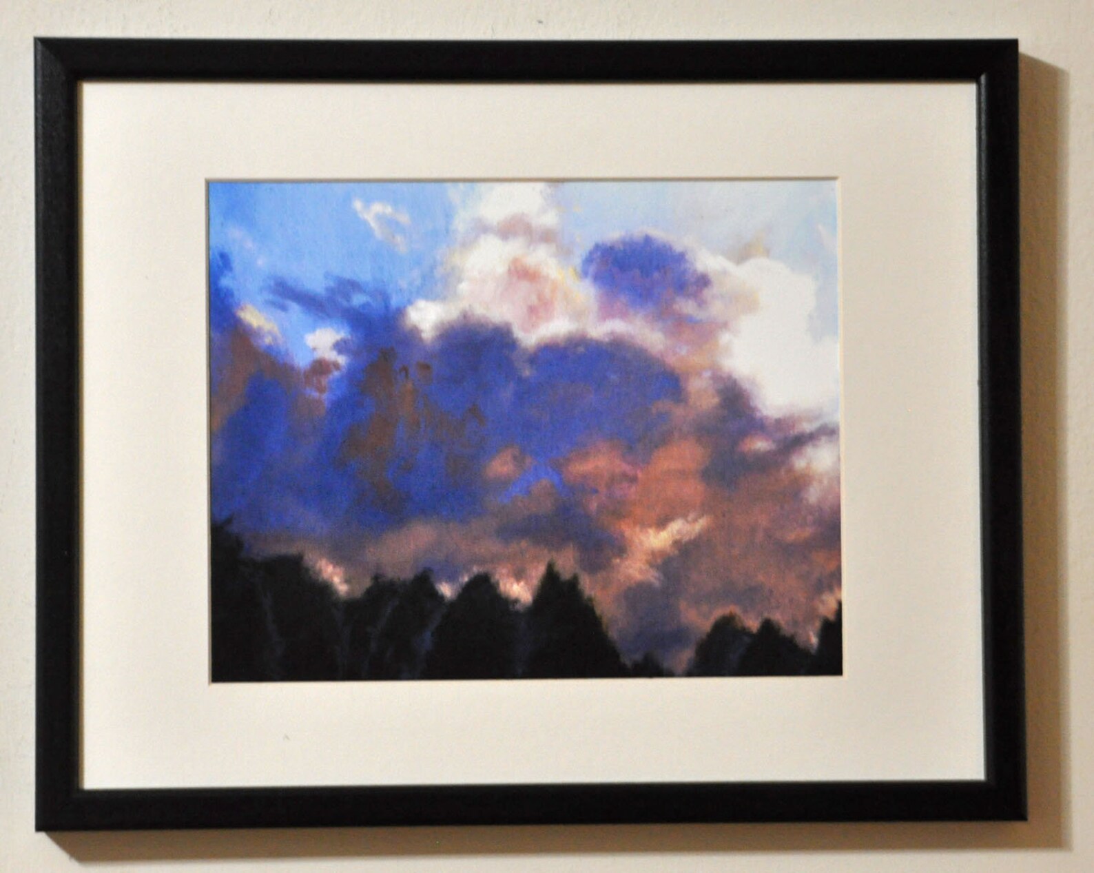 Dramatic Clouds Art Print Cloud Painting Sky Art Print | Etsy