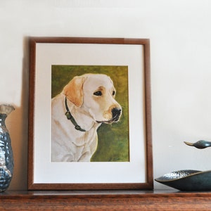 Yellow Labrador Retriever Print, Labrador Portrait Art Print, Yellow ...