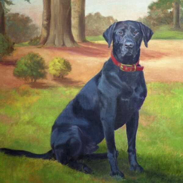 Black Lab Painting - Etsy
