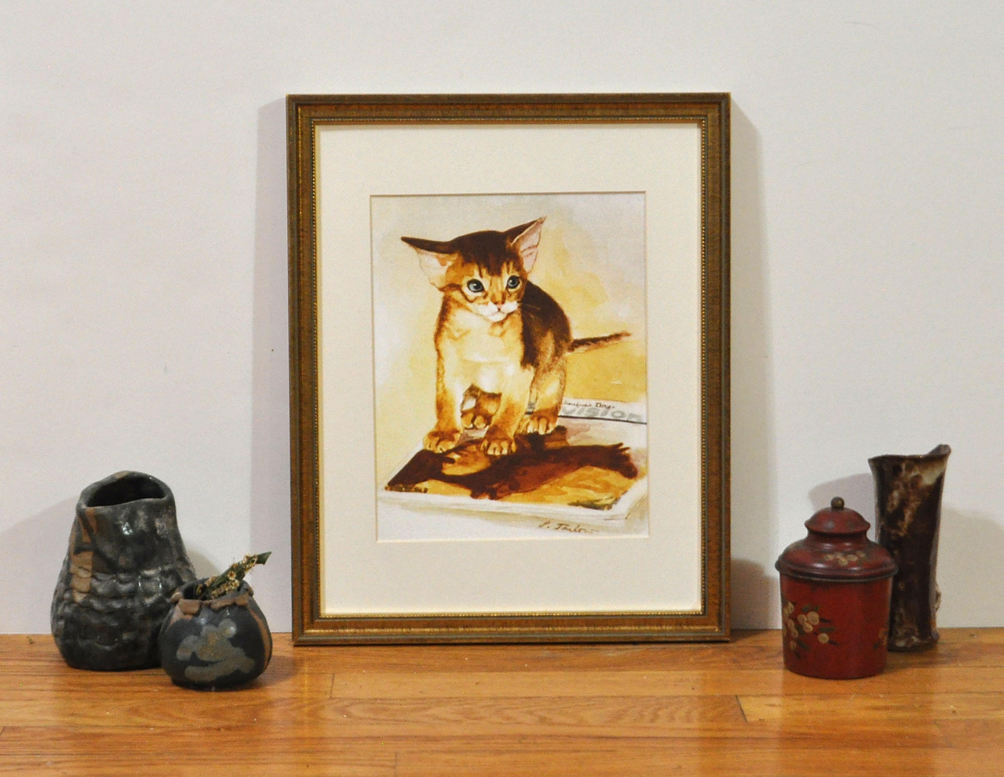 Cute Kitten Abyssinian Cat Art Print Abyssinian Kitten Art - Etsy