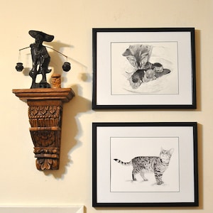 Cat Drawing Print, Tabby Cat Art, Tabby Cat Drawing, Cat Art Print ...