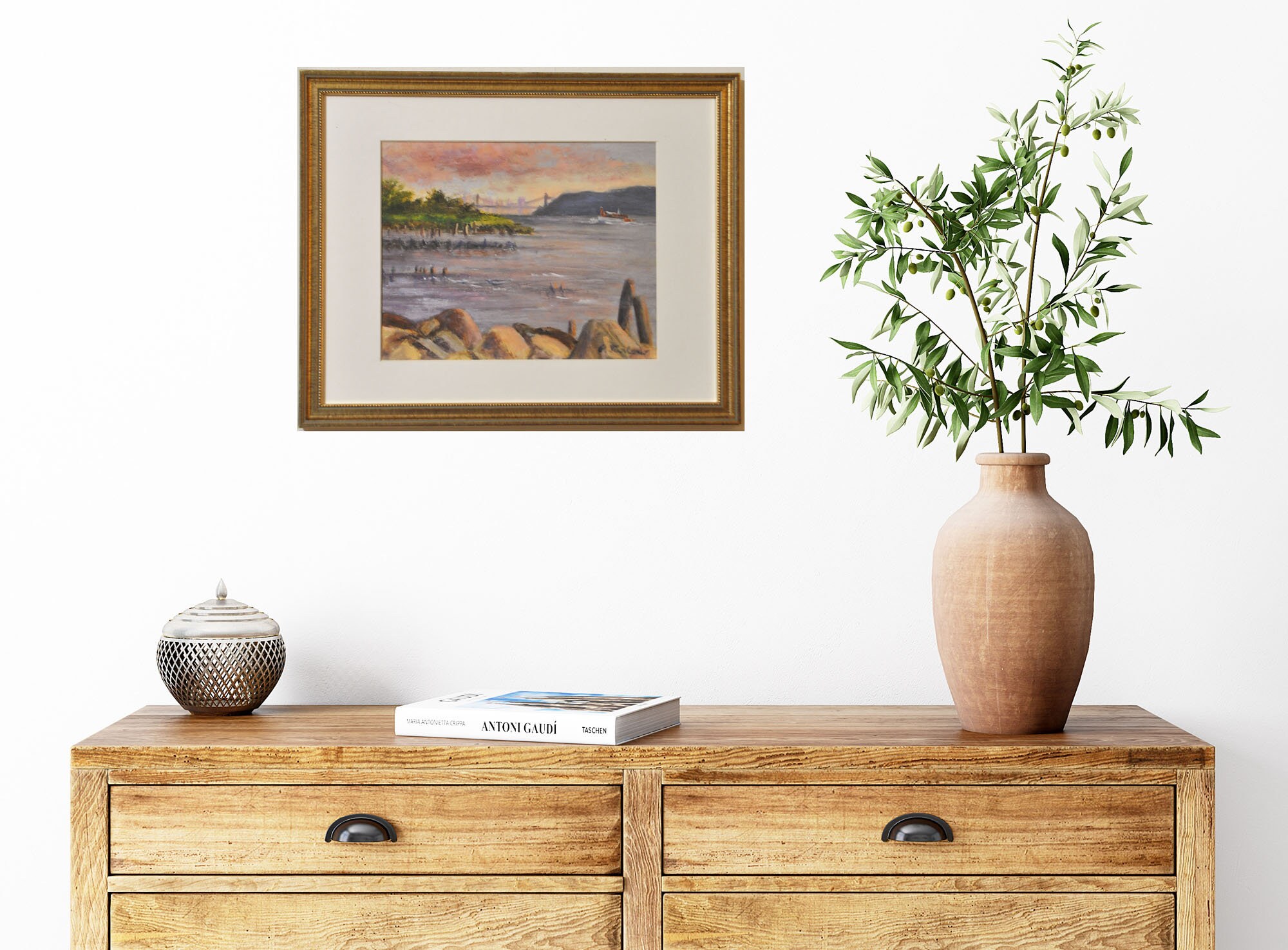Hudson River Art Print, NYC Skyline Artwork, Landscape Art Print ...