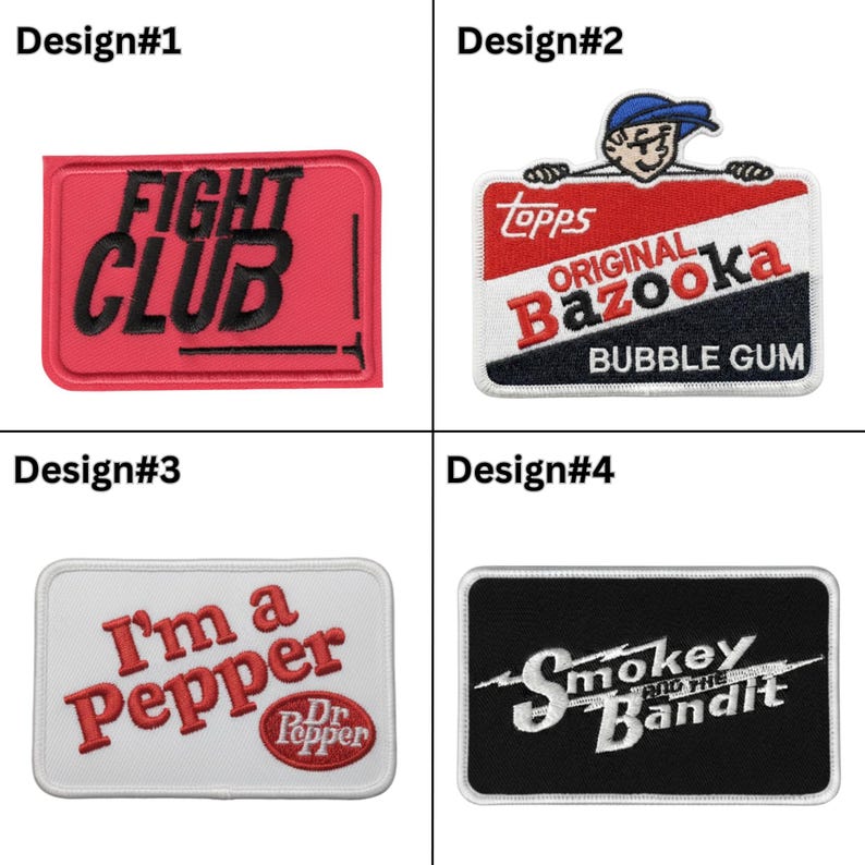 Retro 80s Pop Culture Embroidered Patch: Fight Club, Soda Classics ...