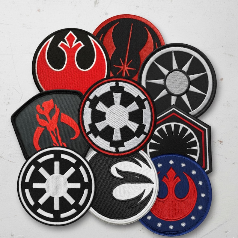 Star Wars Symbol Embroidered Patches | Rebel Alliance Jedi Order ...