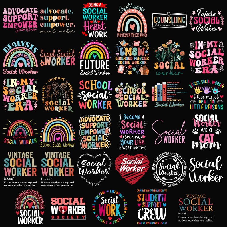 Social Worker Bundle Design Png, Social Worker Bundle Png File for ...