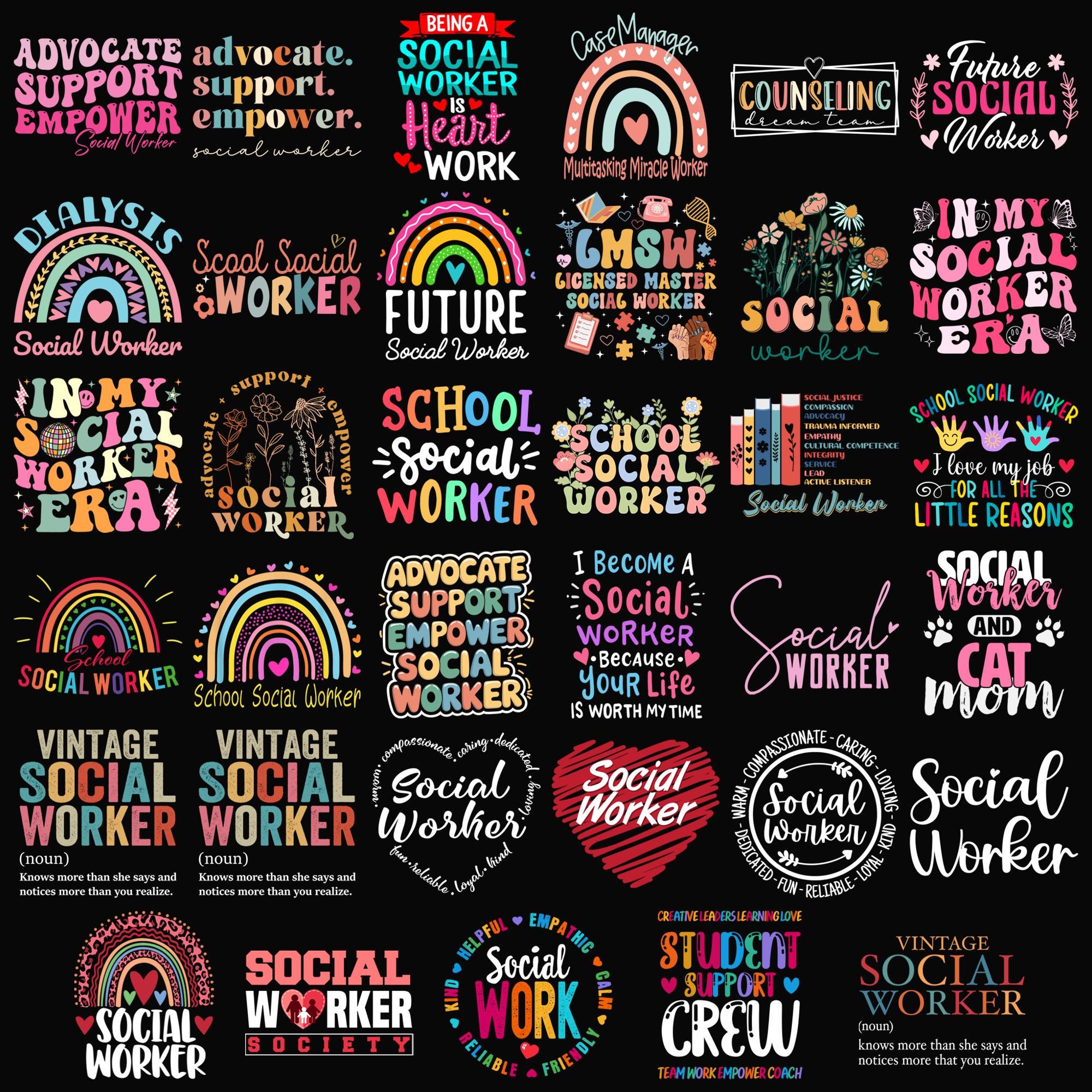 Social Worker Bundle Design Png, Social Worker Bundle Png File for ...