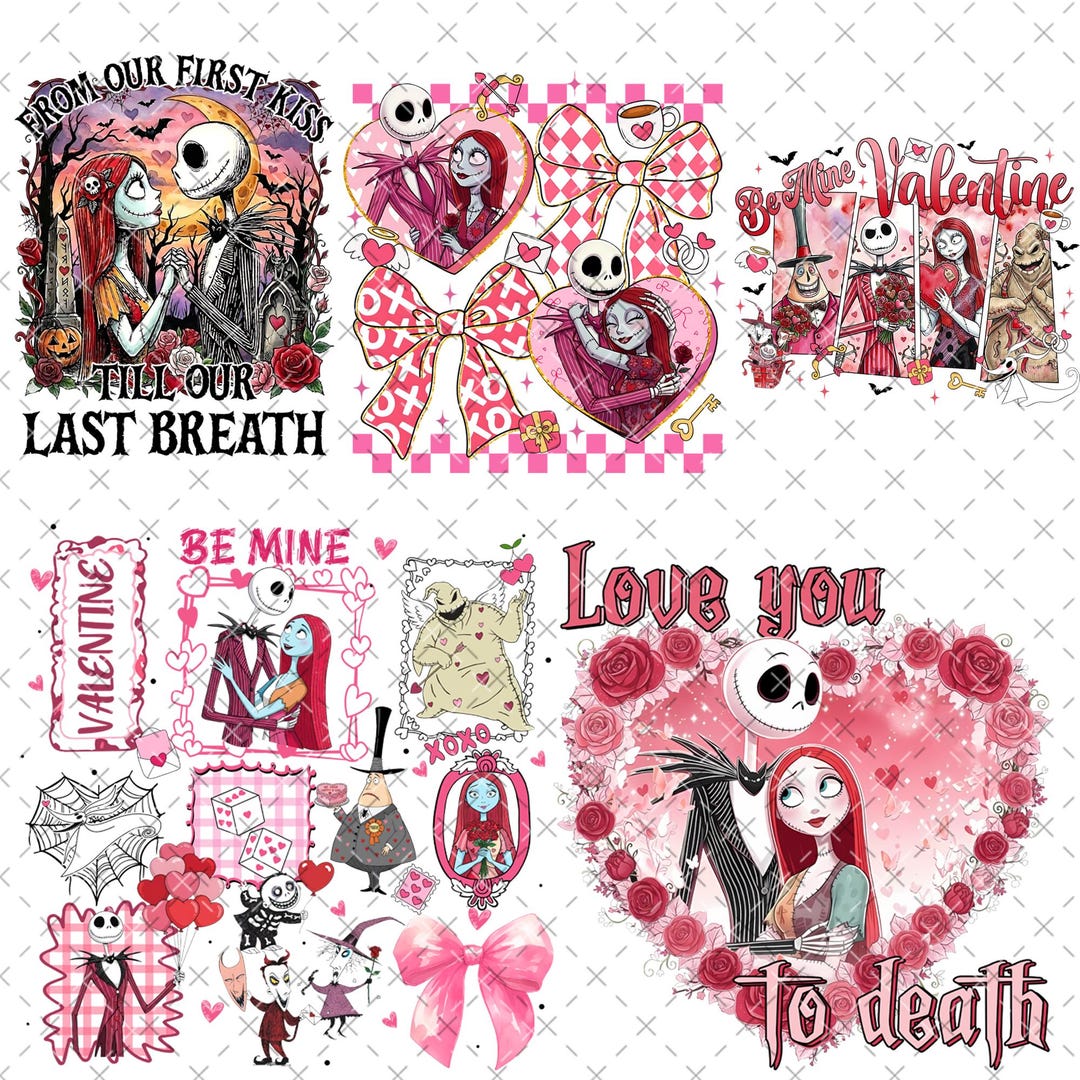 Be Mine Valentine Nightmare Png Bundle: Nightmare Couple , Digital ...
