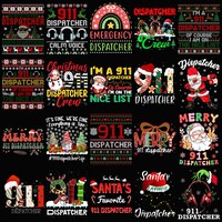 Funny 911 Dispatcher Christmas PNG Thin Gold Line Christmas Police ...