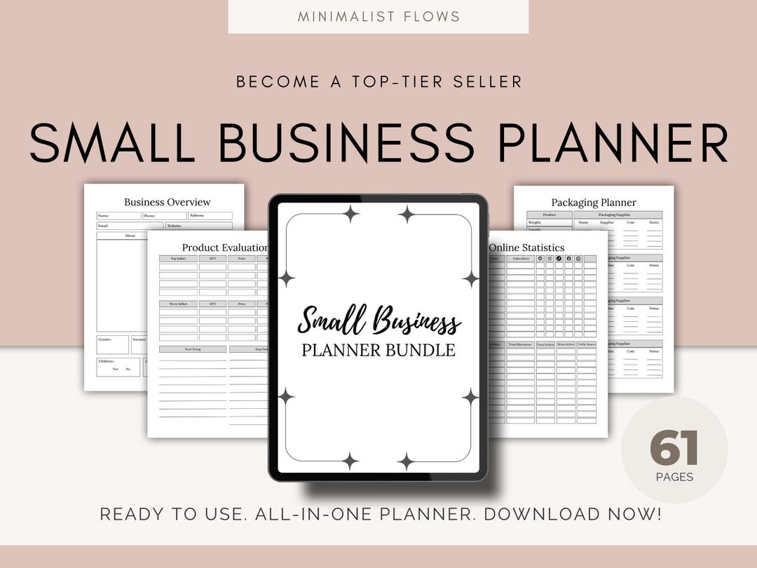 Small Business Planner: Entrepreneur Budget & Finance Tracker (instant ...