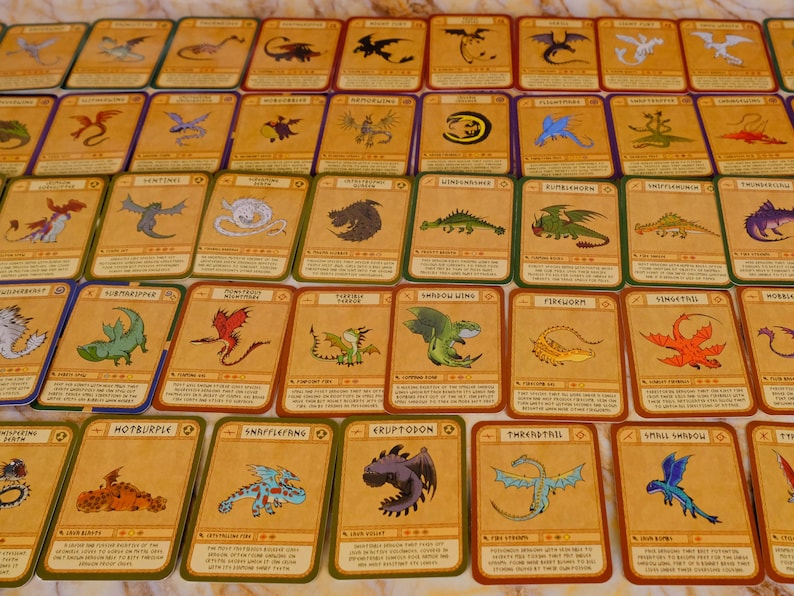 HTTYD Card • Dragon Cards • 97 Cards • Train Your Dragon Card • Deck of ...