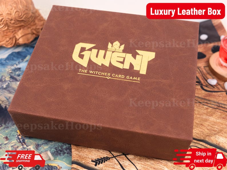 Gwent Cards • 527 Cards W.wooden Box • All 5 Decks • Playmat & Map ...