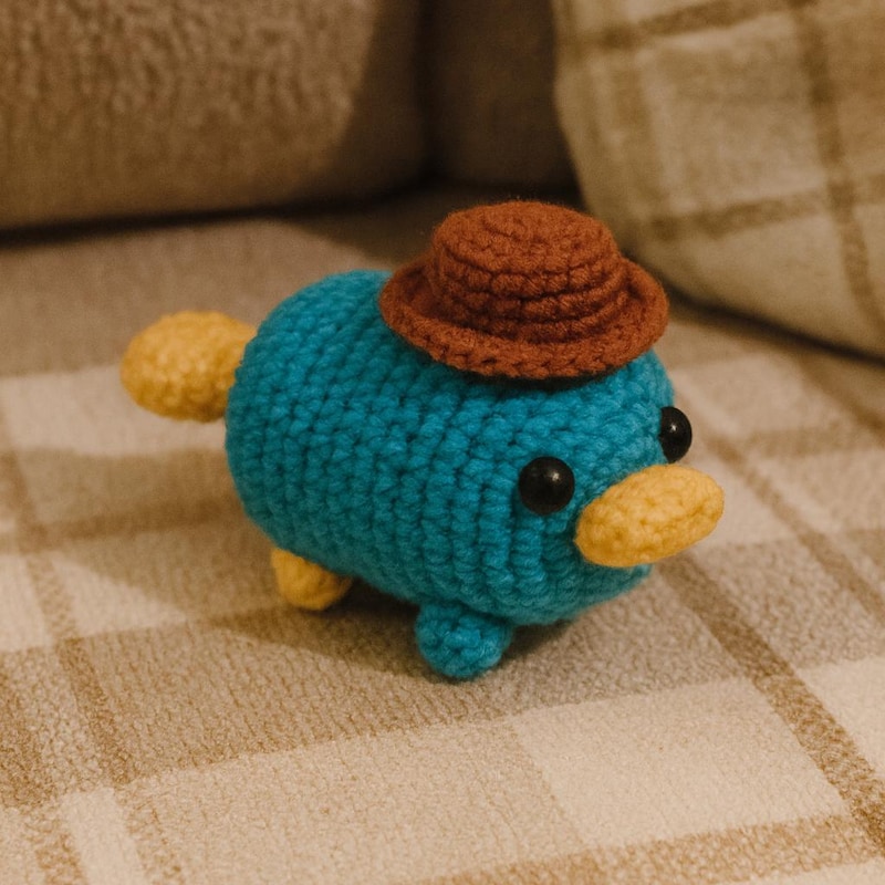 Platypus Keychain Crocheted - Etsy