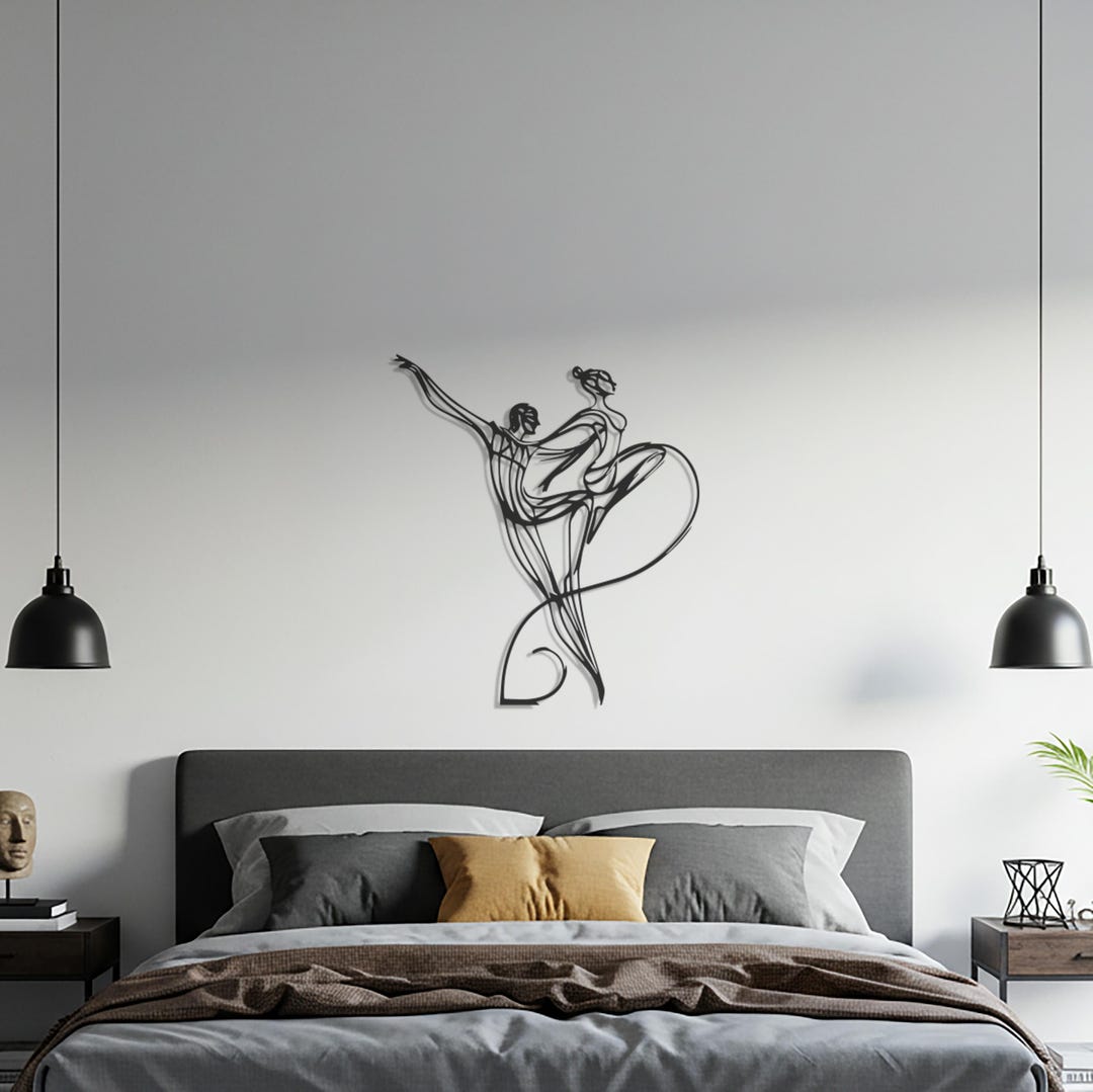 Ballet Dancer Metal Wall Art, Elegant Modern Dance Wall Decor ...