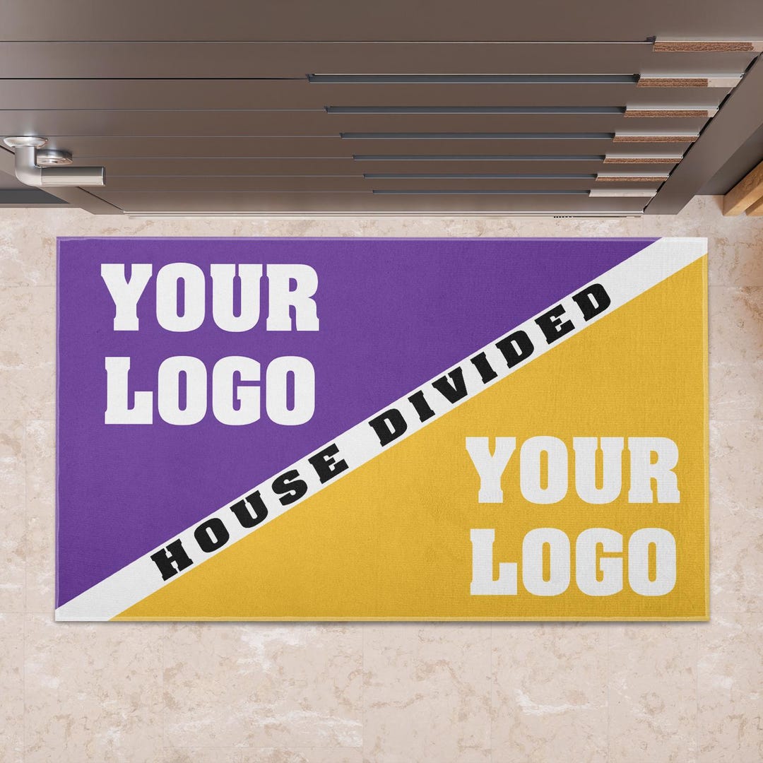 Custom Any Logo House Divided Mat, College Football Gifts, Room Divider ...