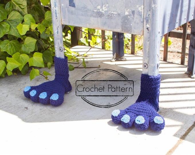 Monster Slippers CROCHET PATTERN PDF, Kids Womens Mens Adult Crochet ...