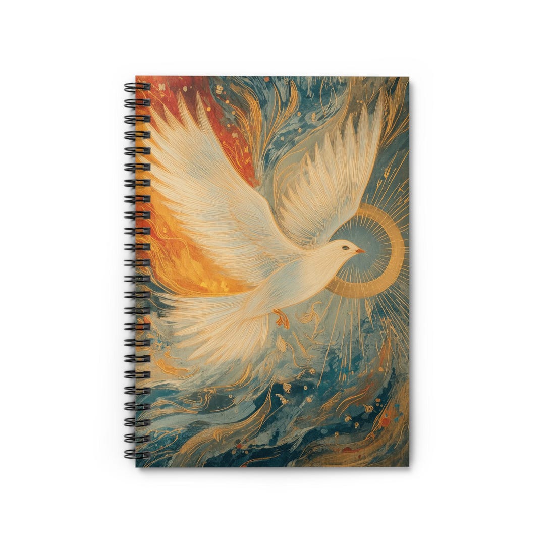 Holy Spirit Dove Spiral Notebook - Inspirational Writing Journal ...