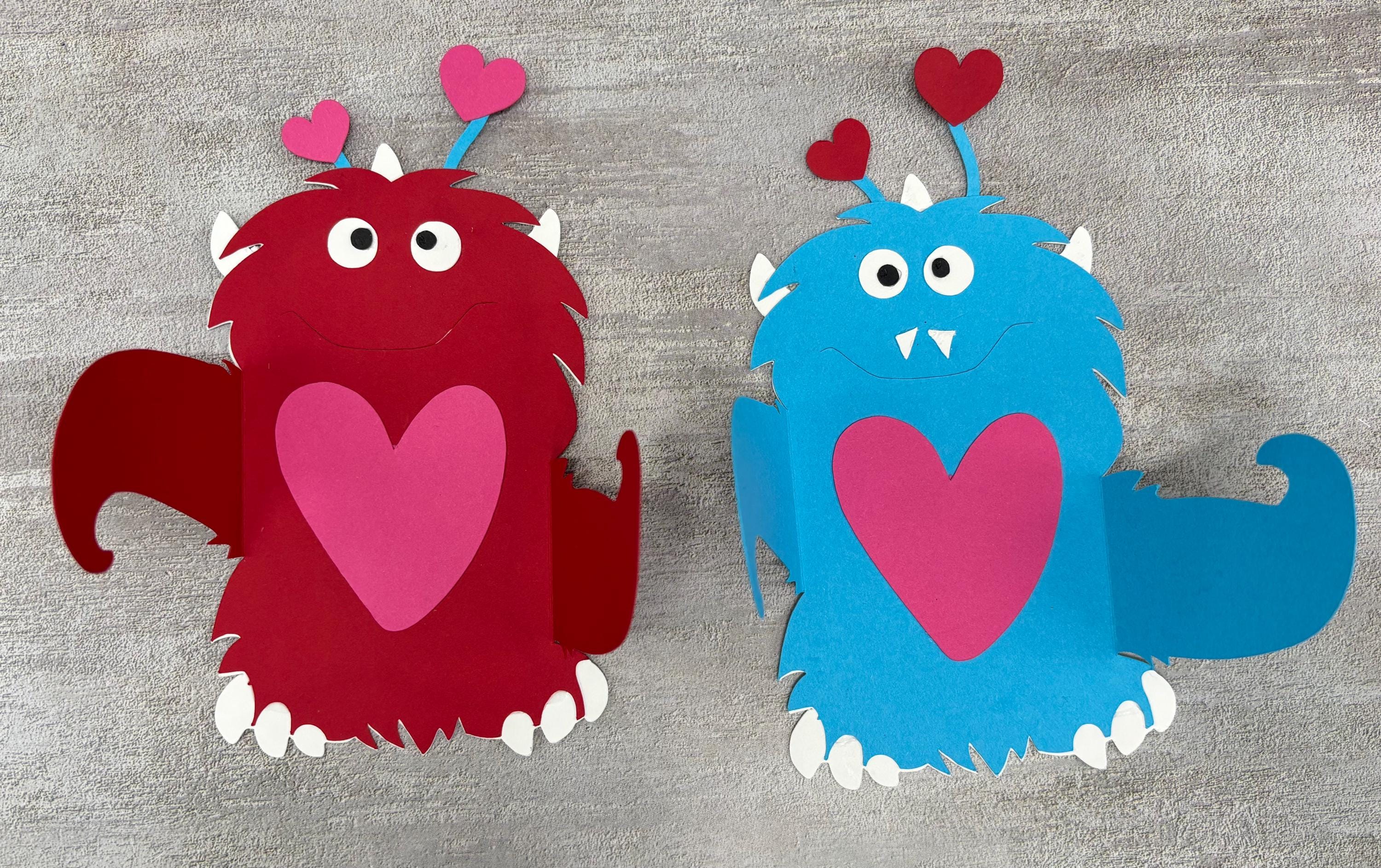 Love Monster Valentine Treat Card Kit - DIY Set of 10 - Etsy