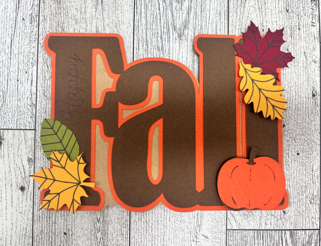 Happy Fall Card Kit DIY - 4 Cards - Complete Kit - Envelopes - - Etsy