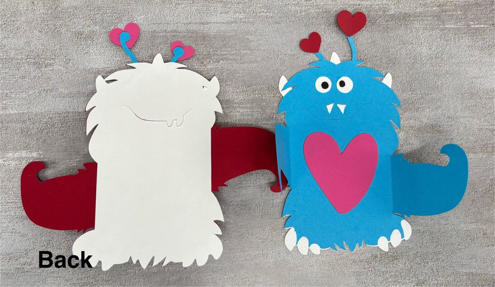 Love Monster Valentine Treat Card Kit - DIY Set of 10 - Etsy