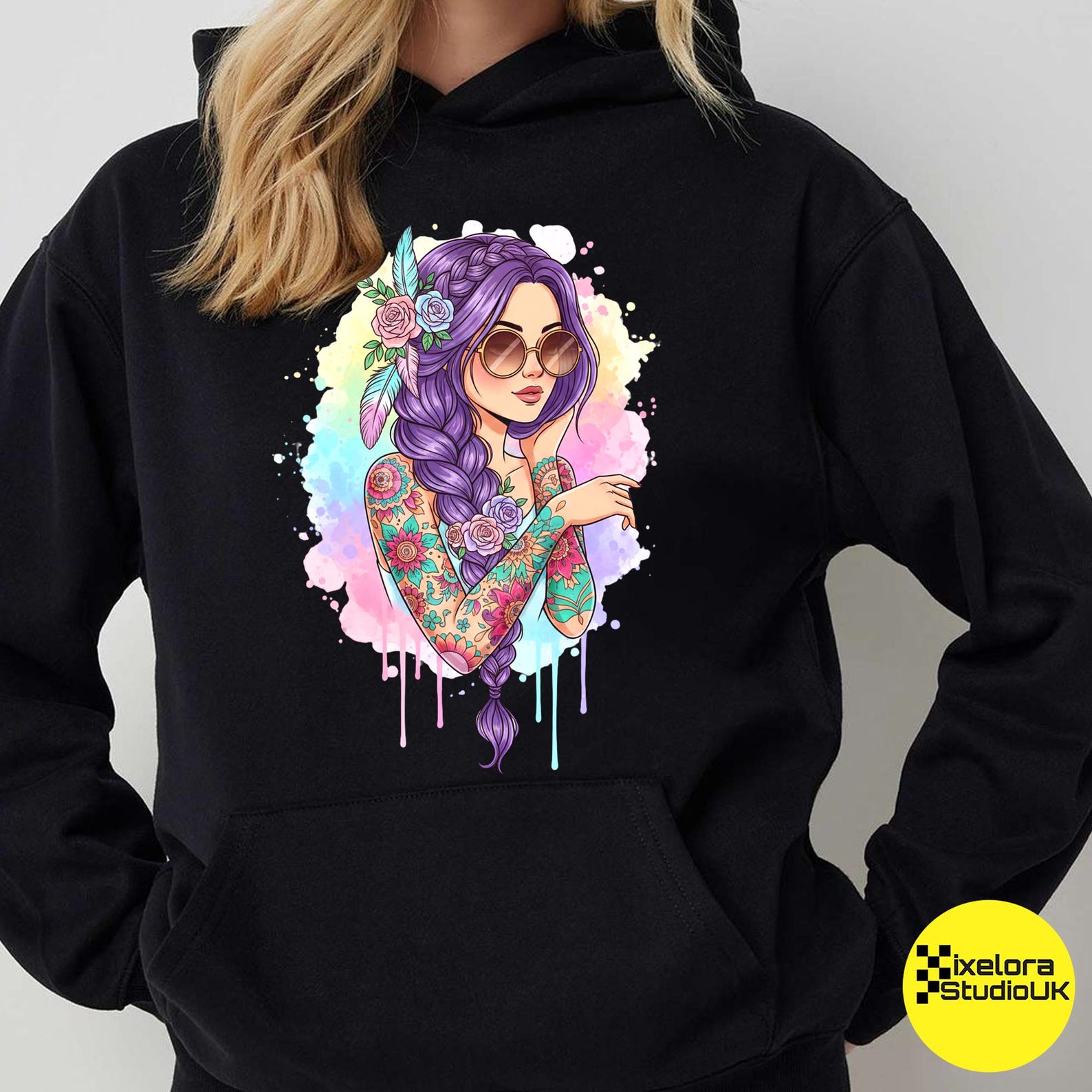 Colorful Girls PNG Bundle | Boho Aesthetic Women Clipart | Vaporwave ...