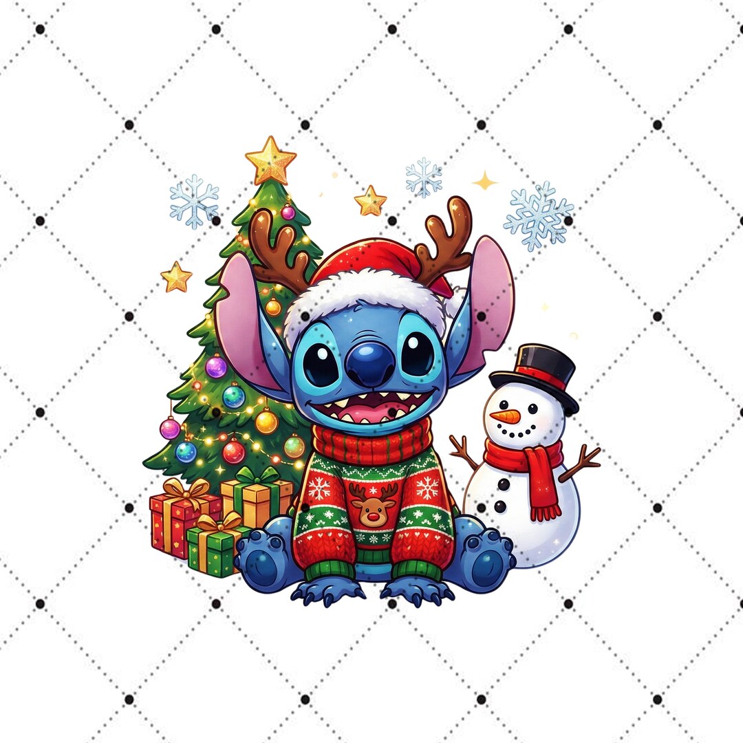Cute Blue Alien Christmas Clipart • Holiday Sweater Reindeer Antlers ...