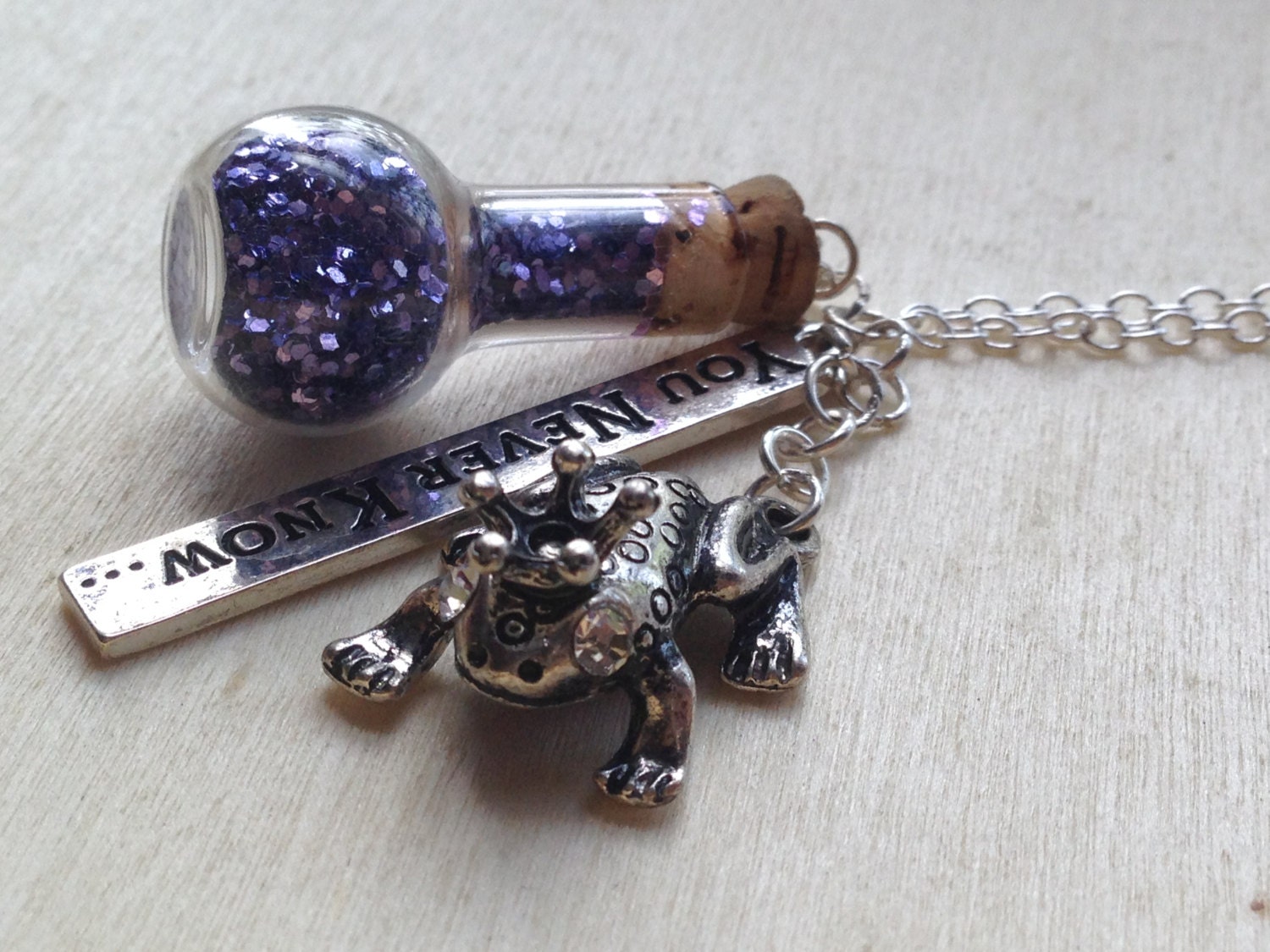 Magic Princess Dust Charmed Sterling Silver Necklace FREE DOMESTIC ...