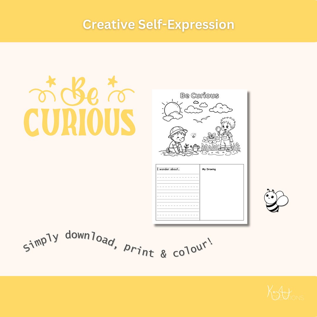Be Curious – Printable Colouring Page | Kids STEM & Nature Activity ...