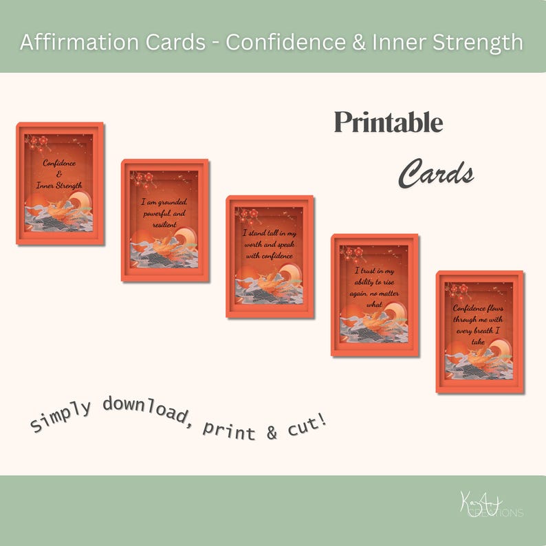 Empowerment Affirmation Cards: Printable Confidence & Inner Strength ...