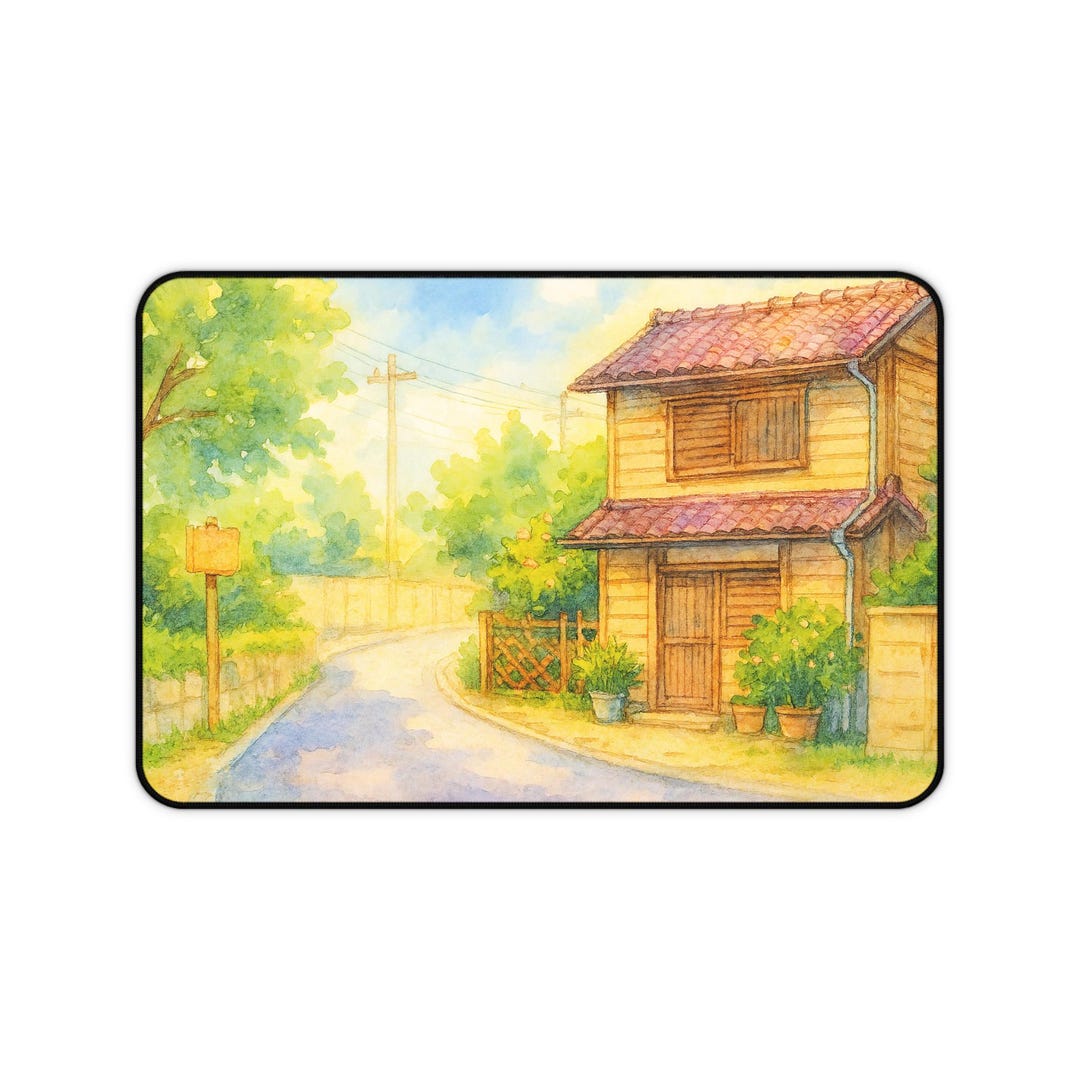 Cozy Cottage Desk Mat | Office Decor, Laptop Pad, Gift for Home Office ...