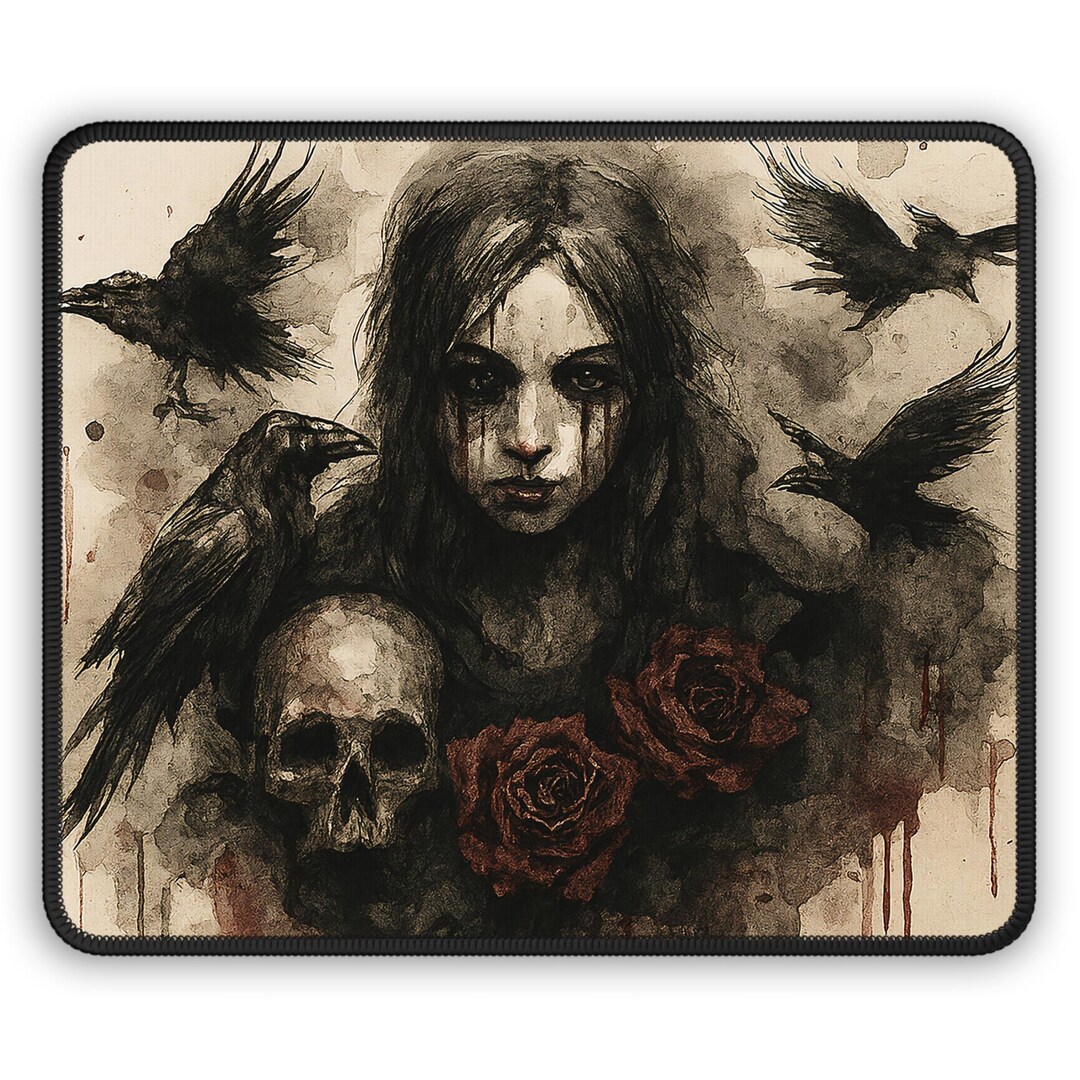 Gothic Gaming Mouse Pad: Dark Art Horror Decor, Anti-slip - Etsy