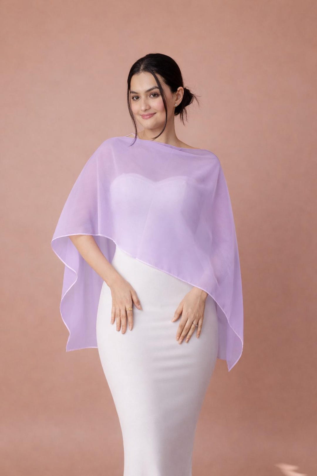 Bridesmaids Evening Shawl Lavender Capelet Shrug Greek Style Wrap ...