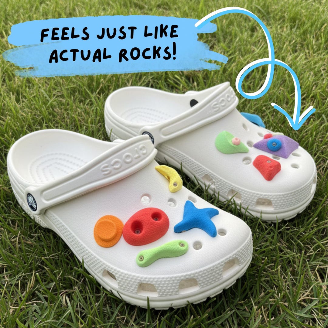 Rock Climbing Hold Croc Charms Set of 5 Mini Climbing Holds for Crocs ...
