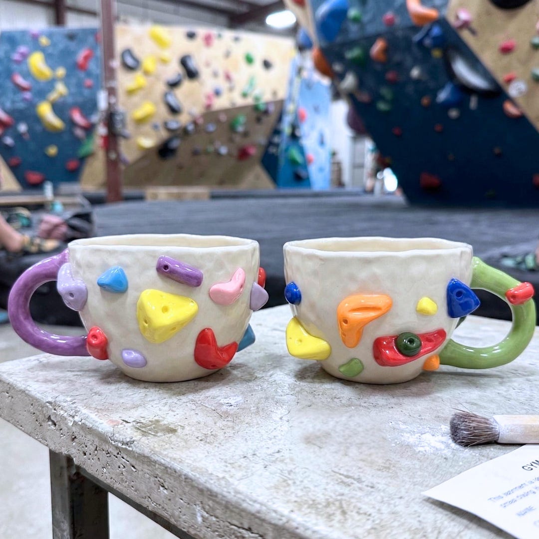 Handmade Bouldering Mug Rock Climbing Mug Custom Ceramic Bouldering Cup ...