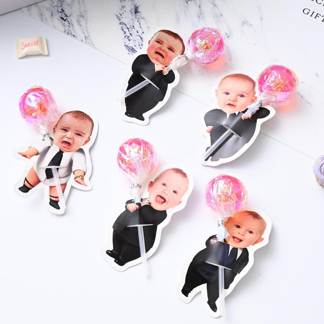 Kids Party Favor SET of Custom Cards Lollipop Card Inserts Candy Favor ...