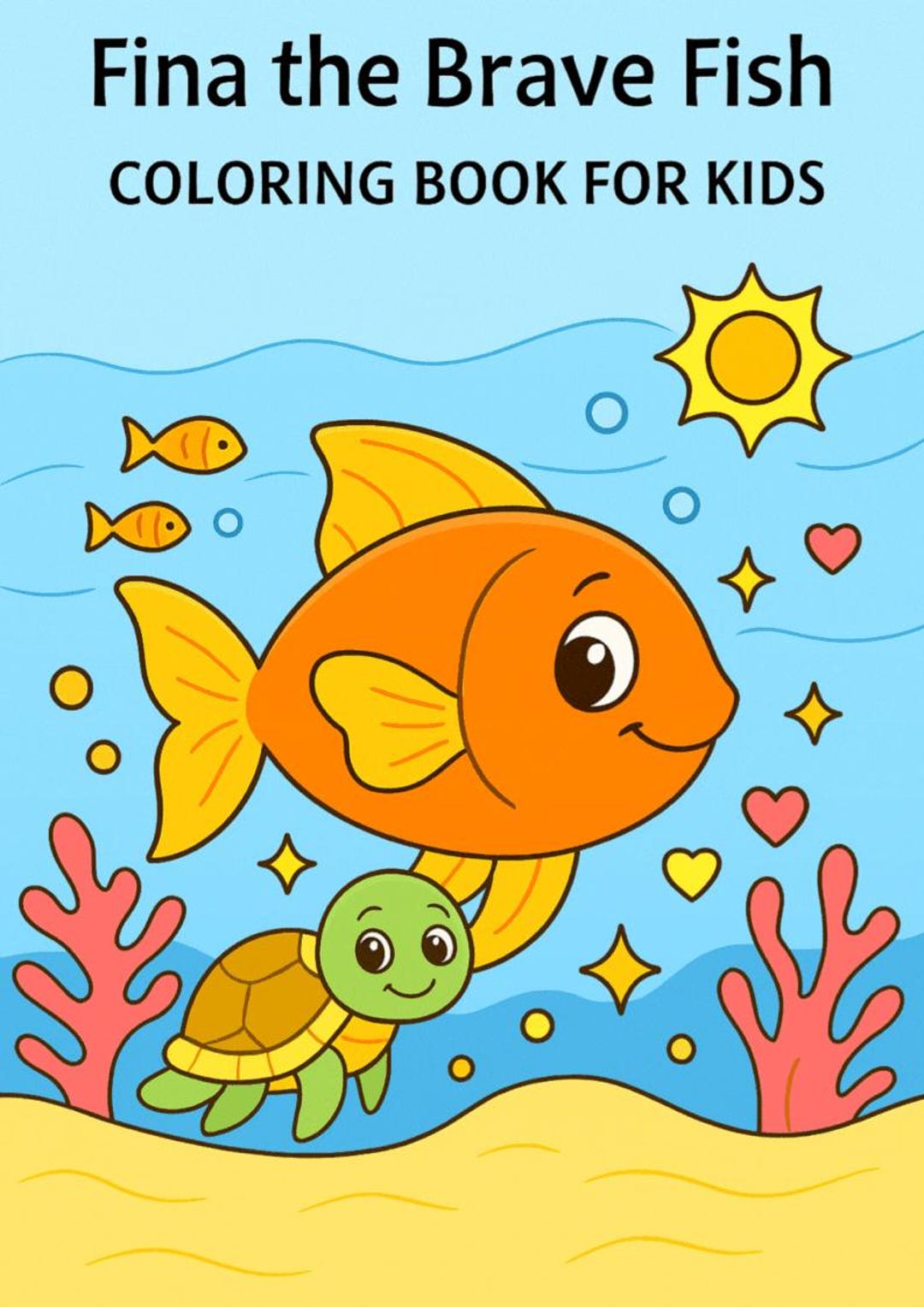 Fina the Brave Fish – Printable Ocean Coloring Book for Kids (5 Pages ...