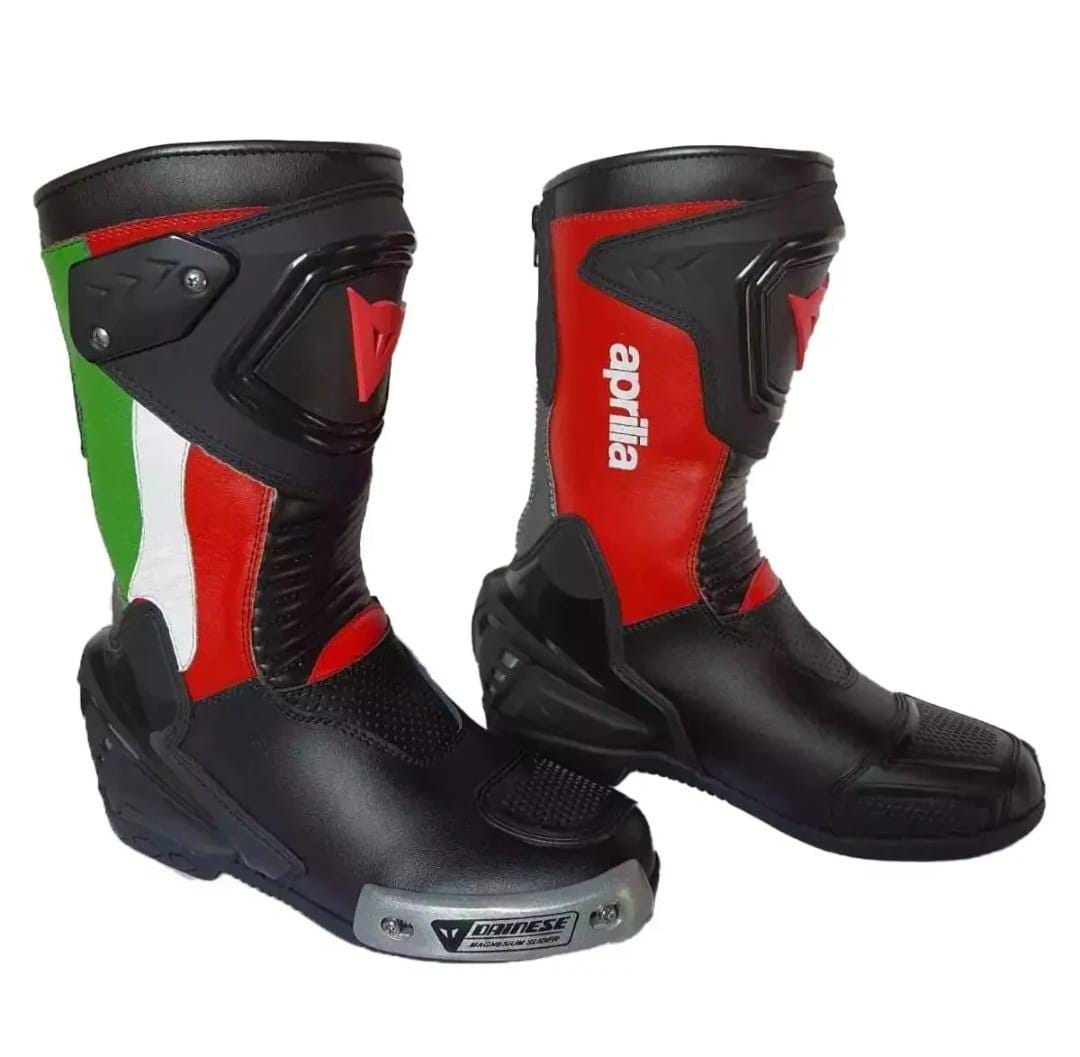 Aprilia RSV4 Leather Moto Boots – Touring Motorcycle Shoes for Comfort ...