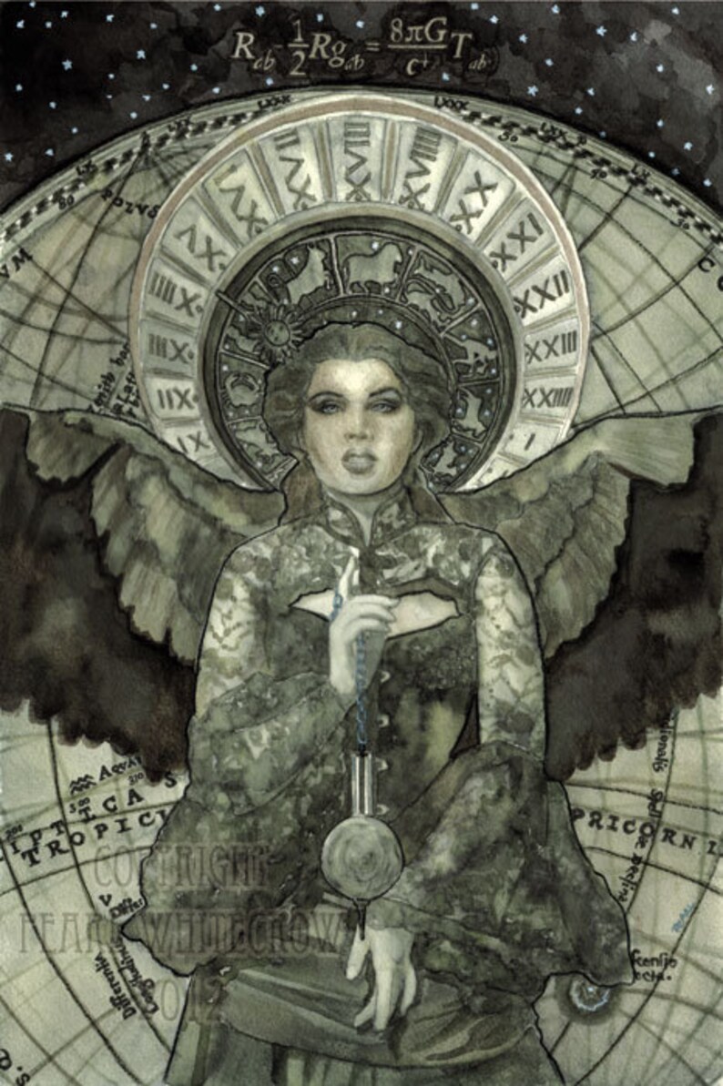 Goddess of Time Original Ink Painting | Etsy